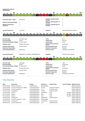 Sample Credit Report | Sample Credit Report PDF | Centrix